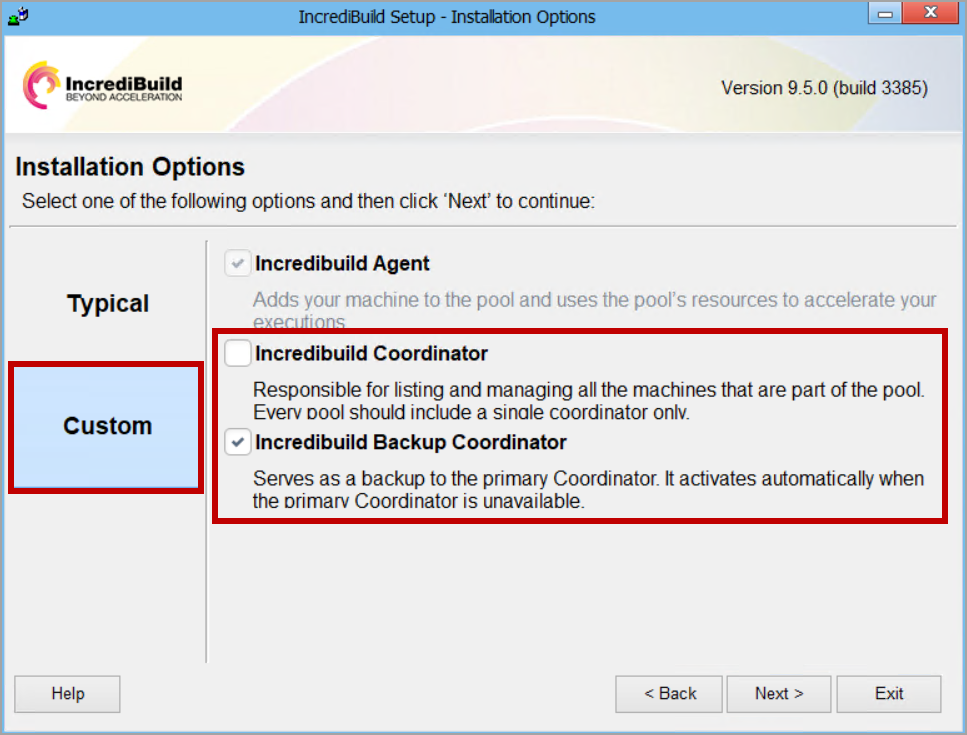 Backup Coordinator のインストール