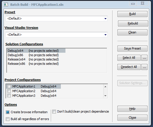 Batch Build Configurations