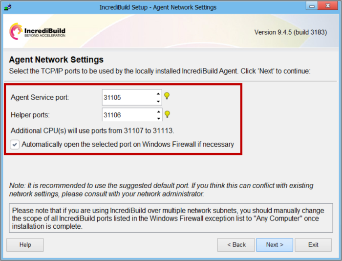 Standard Incredibuild Installation
